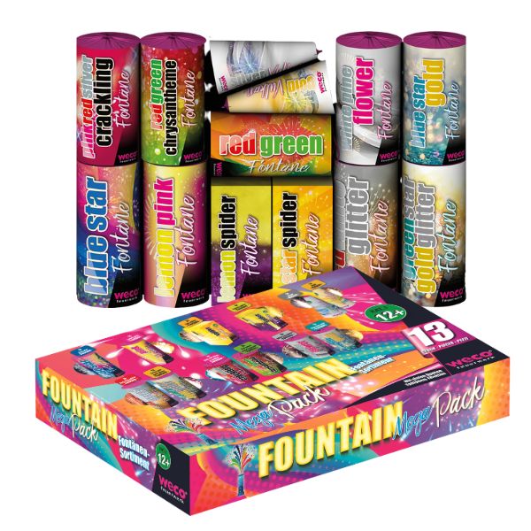 Fontänen-Sortiment Mega-Pack – Feuerwerk von Weco – Pyrostar Studen