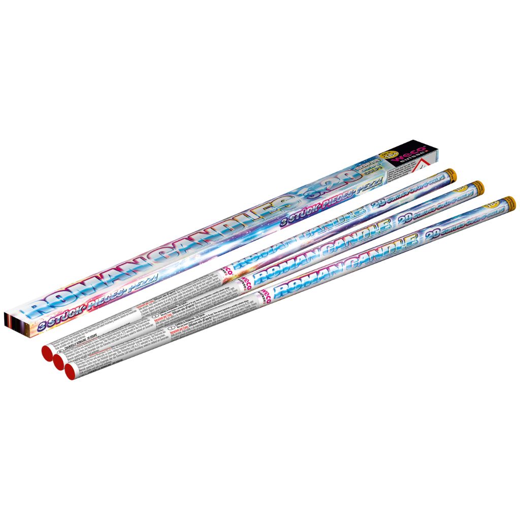 Roman candles, 20 Schuss, 3er Pack – Feuerwerk von Weco – Pyrostar Studen
